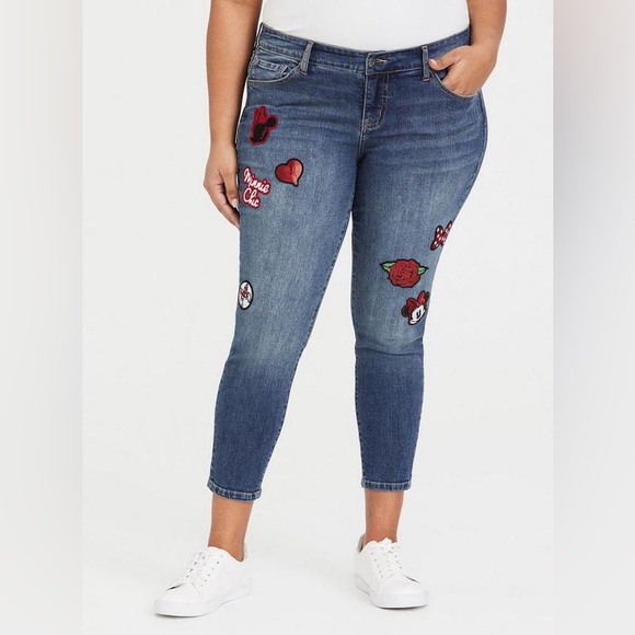 torrid | Jeans | Torrid X Disney Minnie Mickey Mouse Crop Jeans Capri ...
